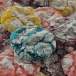Easter Crinkle Cookies are a soft sugar cookie rolled in powdered sugar